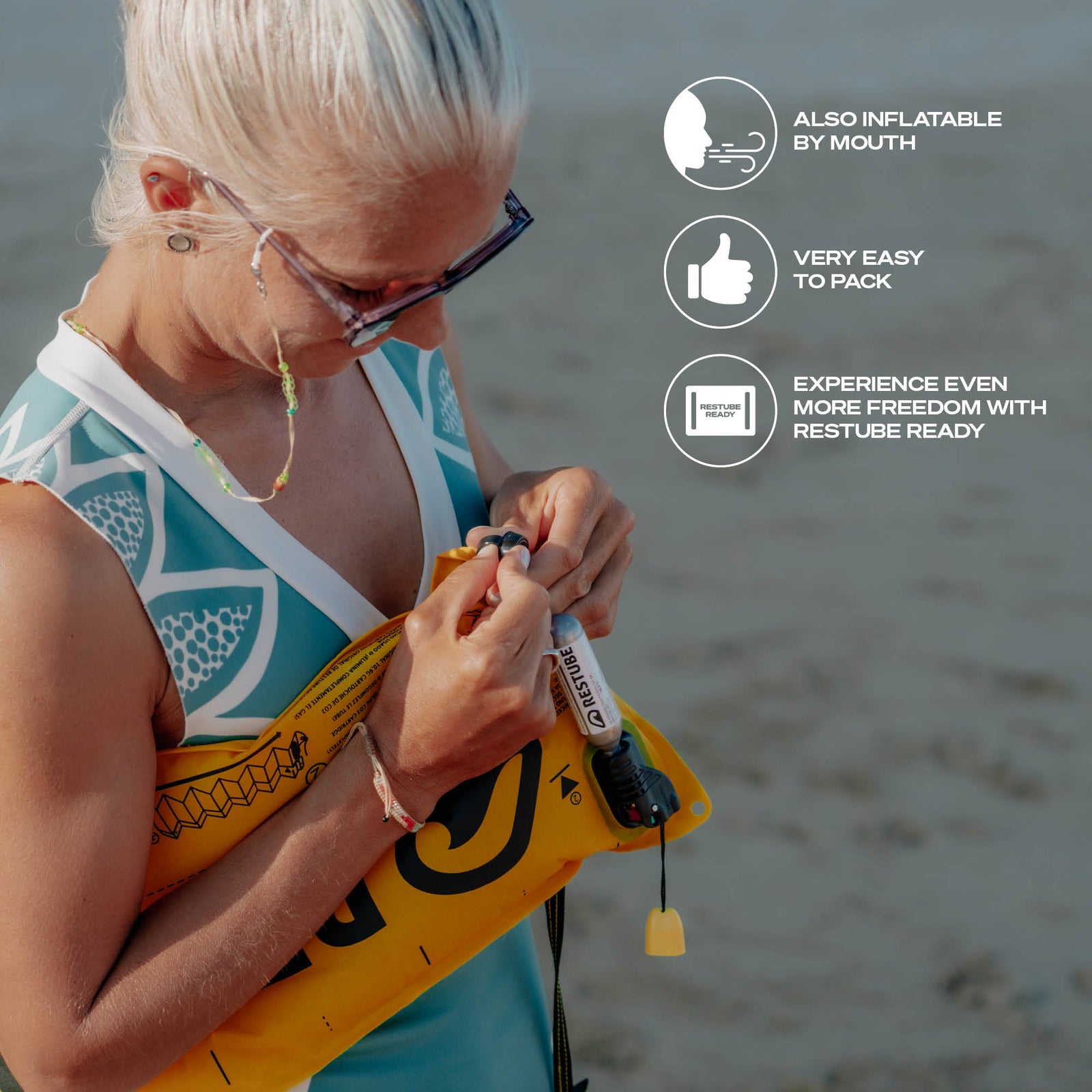 Sicher & frei schwimmen – RESTUBE BEACH erleben | RESTUBE